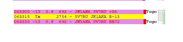 JK1AKA on Twitter: "5V7RU（Togo)20Fできました😃 強いです！ すごくコンディション良いみたい。 https://t.co/YZSo8IiL2t" / Twitter