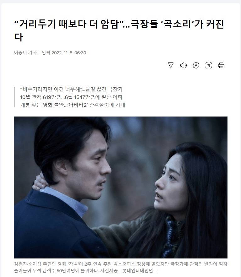 인스티즈(instiz) on Twitter: ""거리두기 때보다 더 암담" 극장들 '곡소리'가 커진다 https://t.co/Rvg2qL544X https://t.co ...