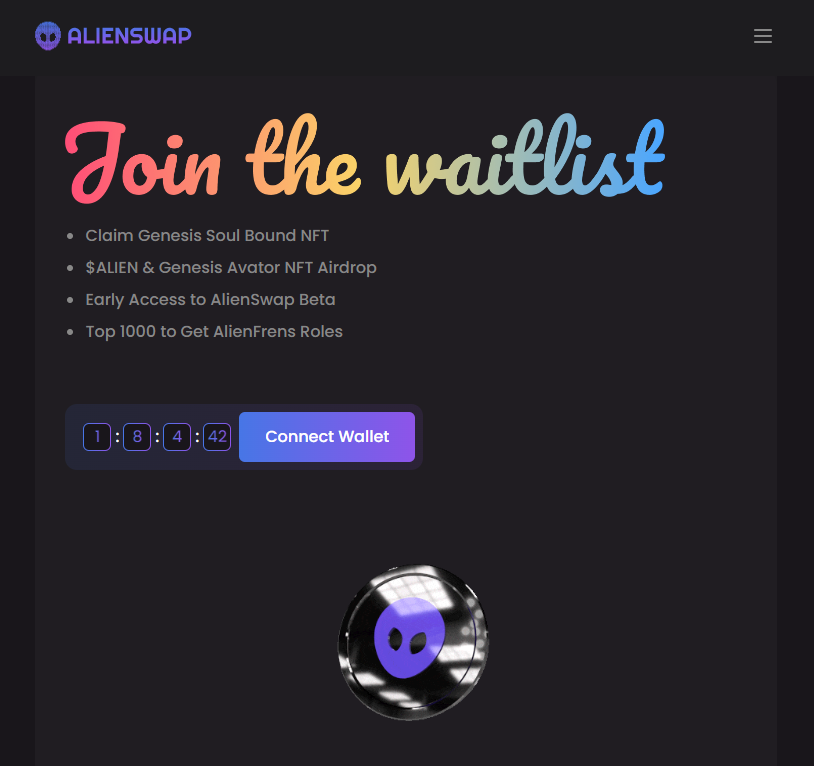 Crypto Duck on Twitter: "โปรเจกต์แนว waitlist เป็น NFT Marketplace ชื่อ @AlienSwap_NFT ได้ทุน ...