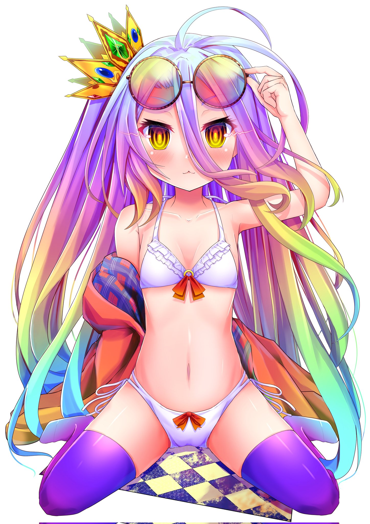 ハル@c101 金曜 東ぺ41b on Twitter: "#いいおなかの日 この白ちゃん、描いたイラストの中で結構気に入ってる！ #ノーゲーム・ノーライフ https://t.co ...