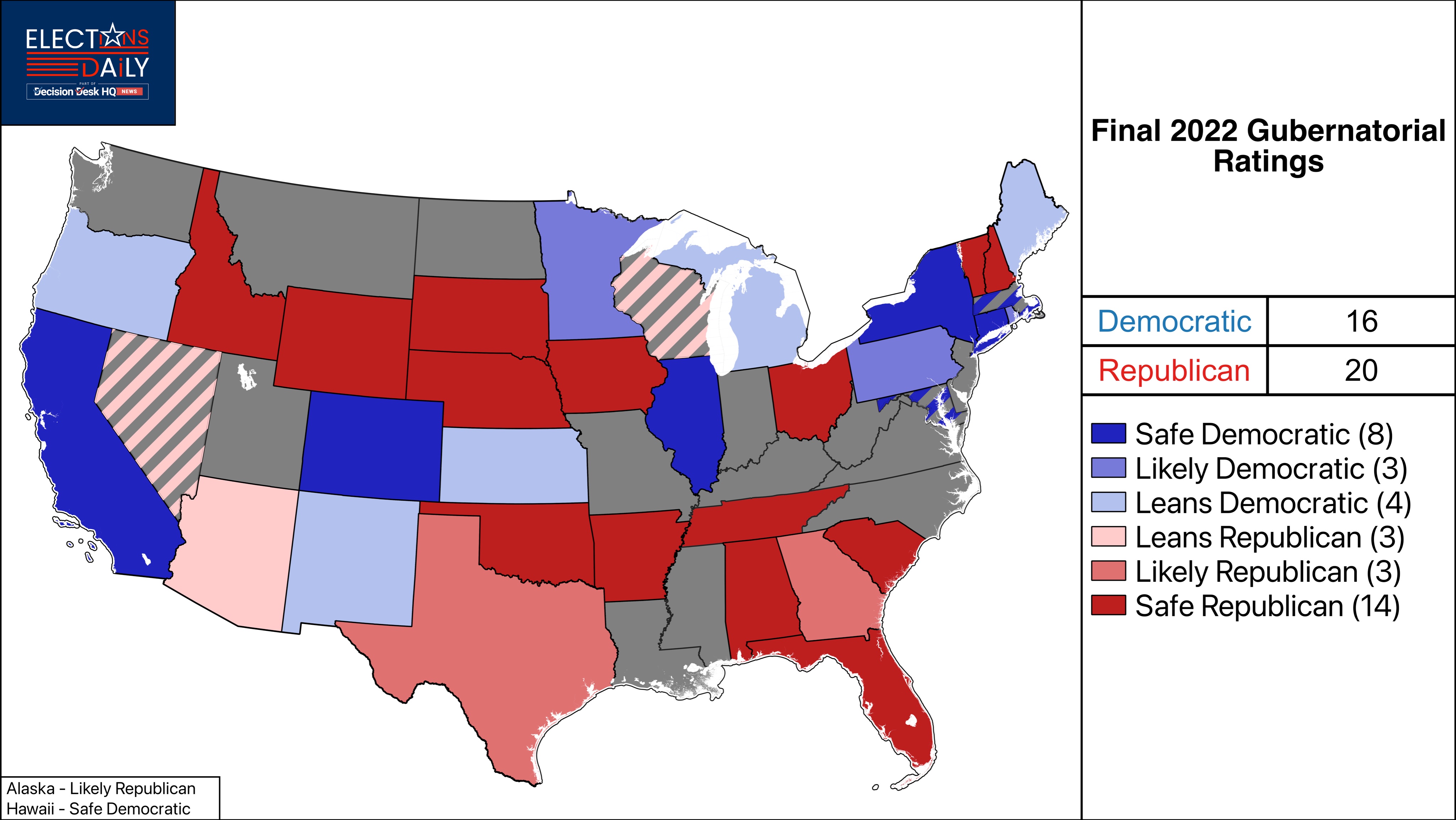 Elections Daily on Twitter: "ICYMI: We've announced our final ratings for #Midterms2022 - we ...