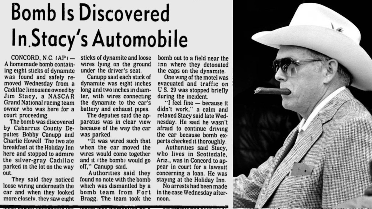 [nascarman] OTD November 8, 1978: A dynamite bomb was found and ...
