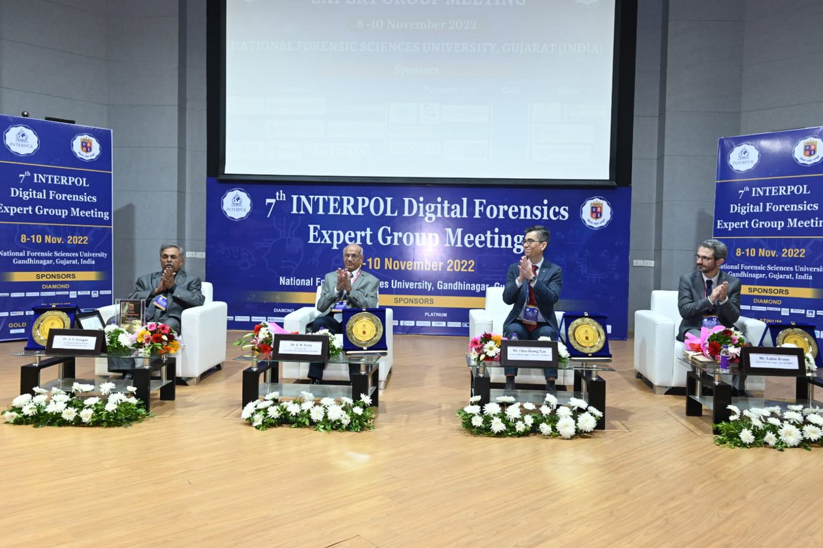 NFSU on Twitter: "Dr J M Vyas, VC-NFSU along with Mr TAN & Mr Bruno from INTERPOL inaugurated ...