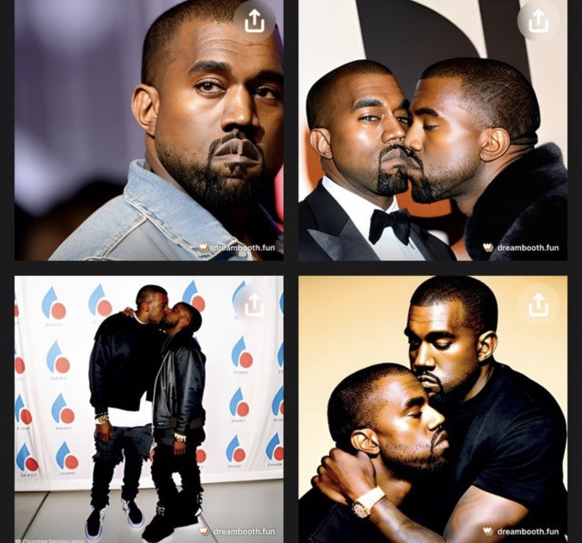 Weird DreamBooth Generations on Twitter: "“Need to love myself like Kanye loves Kanye 😩😩” https ...