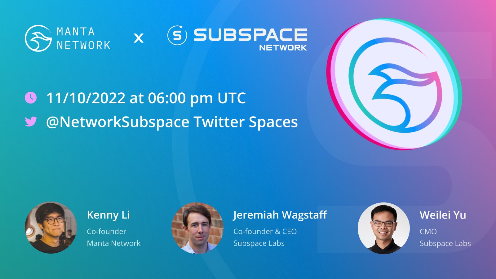 Subspace Network on Twitter: "Don’t forget to join us this Thursday for the Twitter Space with ...