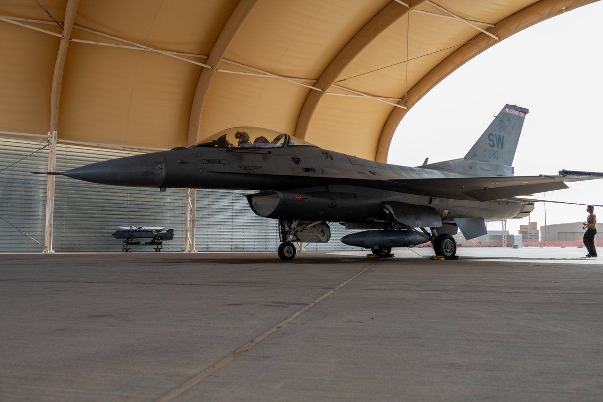 U.S. Central Command on Twitter: "F-16 Fighting Falcon aircraft prior to departure for the ...