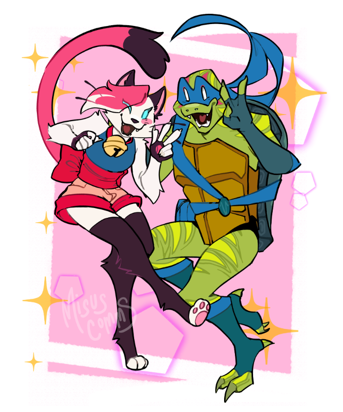 Jester Chessboard on Twitter: "RT @HolySwitSorMlk: Tomiko and Leo comm I made for @/mishacak3s ...