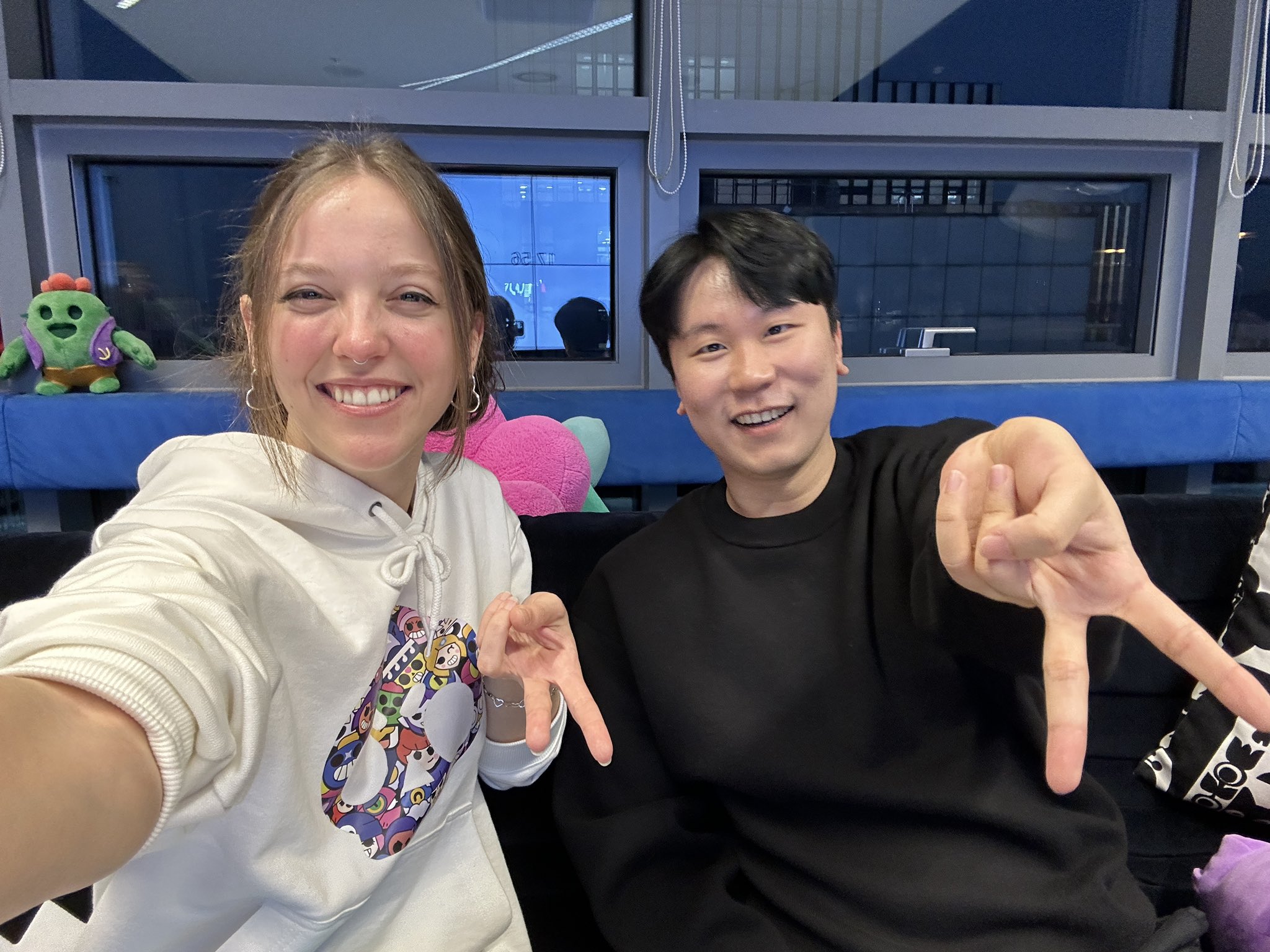 GEDI on Twitter: "Last week with @Paula_Supercell and Adam! It was fun in supercell korea 😀😀 ...