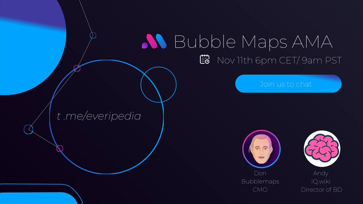 Bubblemaps on Twitter: "Starting now in @Everipedia’s Telegram, Who’s ready? Let’s examine their ...