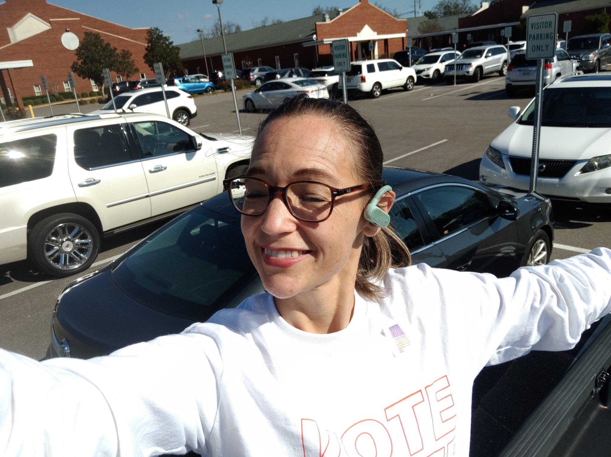 Tabitha Isner on Twitter: "Basking in the glory of a packed polling place. Ain't democracy grand ...