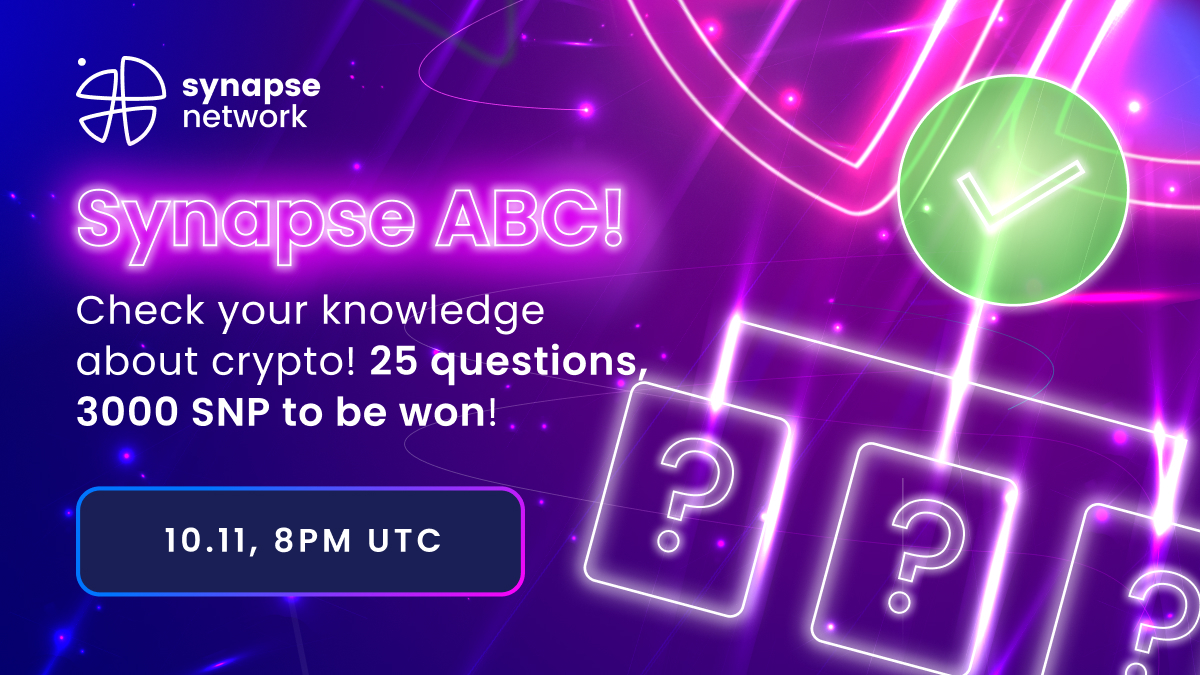 Synapse Network on Twitter: "Only a few hours away from the quiz on Telegram! 🤓 Prepare well ...