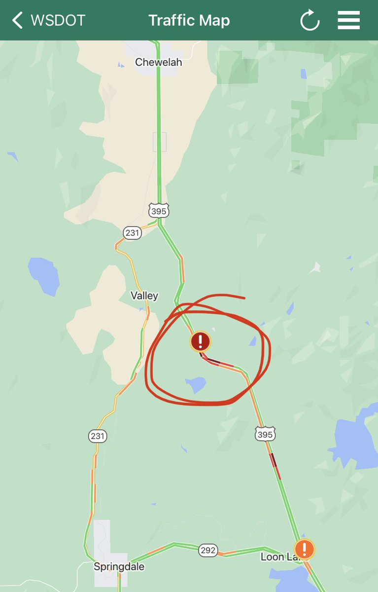 Washington State DOT on Twitter: "RT @WSDOT_East: US 395 is closed in both directions and MP 196 ...