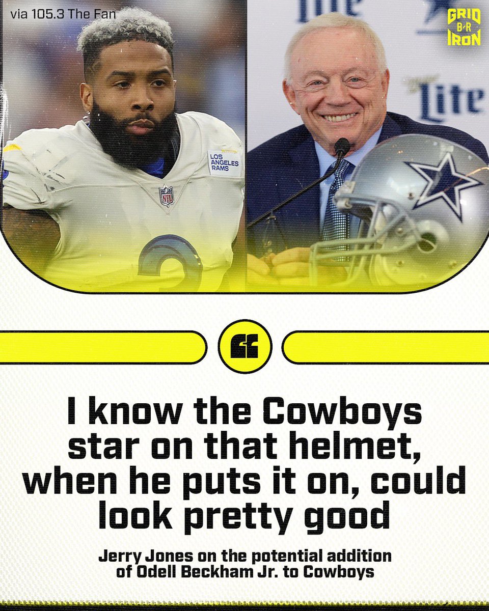Bleacher Report on Twitter: "Jerry Jones wants OBJ in a Cowboys uniform 🍿 @brgridiron (via ...