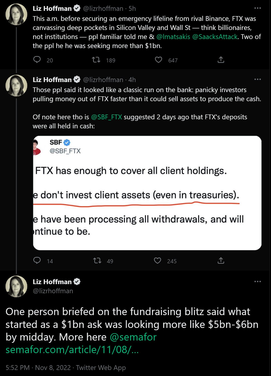 Bitfinex’ed 🔥 Κασσάνδρα 🏺 on Twitter: ""Hi, this is Sam Bankman-Fried. Can you give me six ...