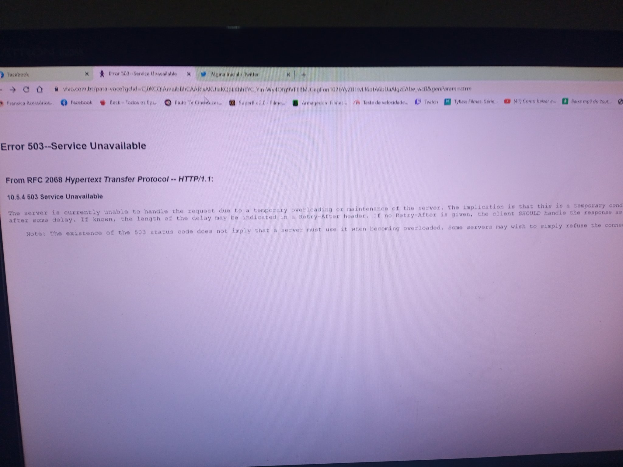 Rapha 🐆🇧🇷 on Twitter: "Nem o site da @vivobr funciona. Inacreditável. Nenhum número que ligo ...