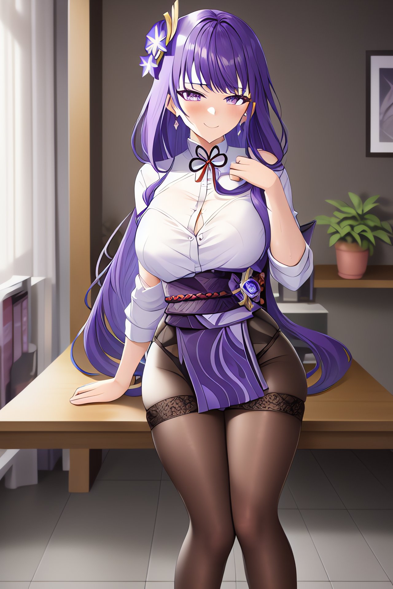 EI⚡️ & her puppy 🦊 on Twitter: "💜#raiden #原神 #GenshinImpact #雷电将军 #RaidenShogun Credit:pixiv 离为 ...