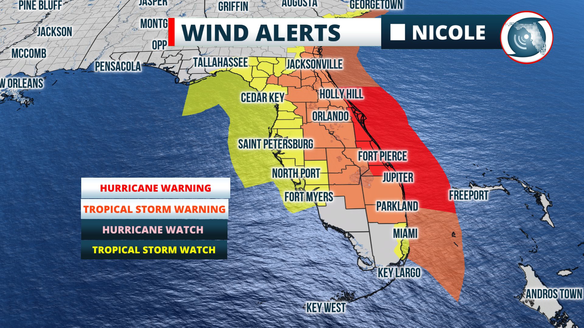 Florida Storms on Twitter: "Tropical Storm Watches in the Cent. FL Peninsula have been upgraded ...