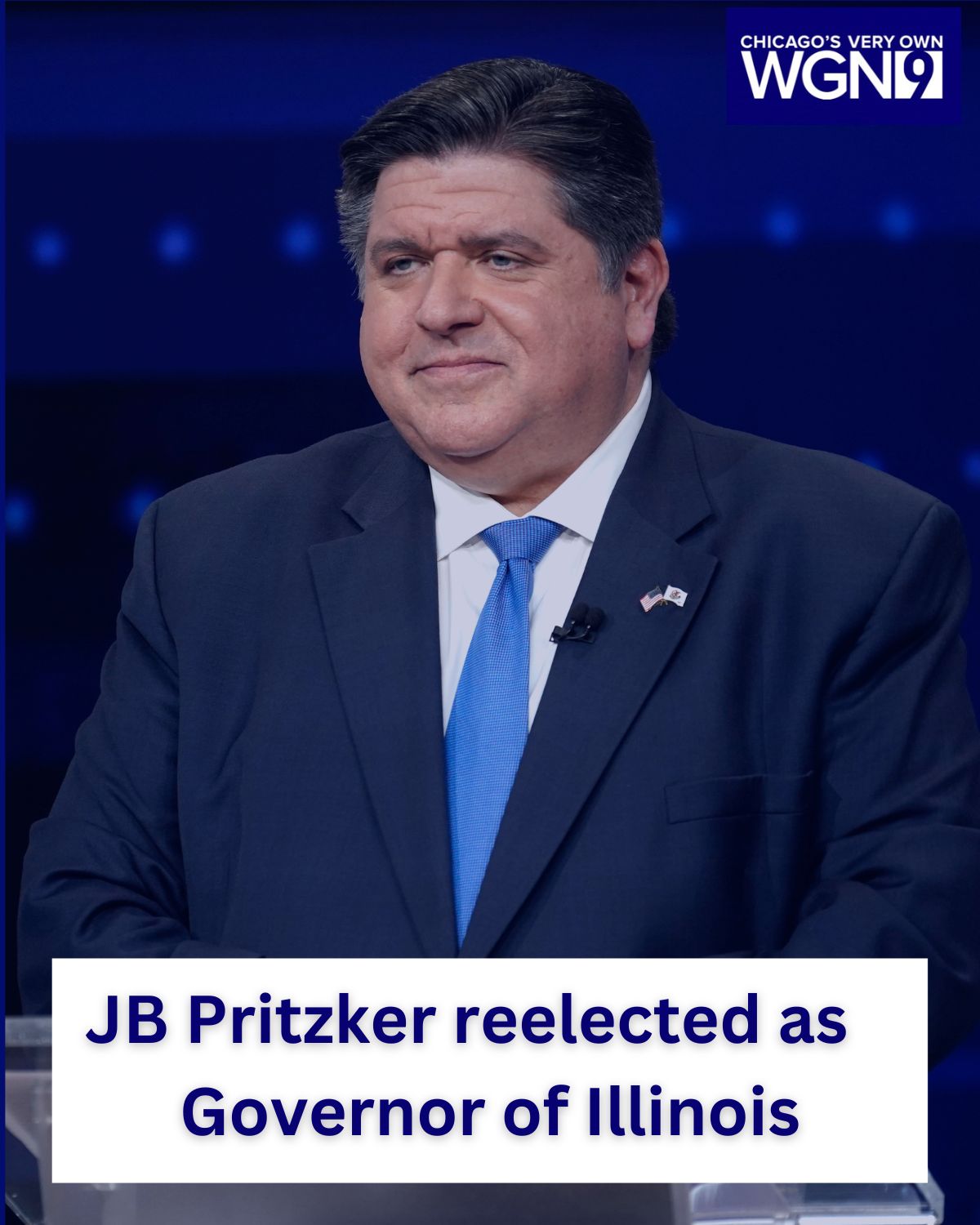 WGN TV News on Twitter: "#BREAKING: JB Pritzker reelected, wins second term as Illinois governor ...