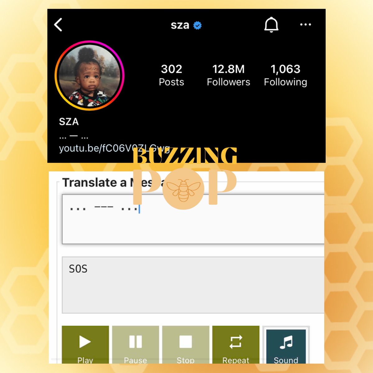 Buzzing Pop on Twitter: "SZA has updated her bio on Instagram with the Morse code teased in her ...