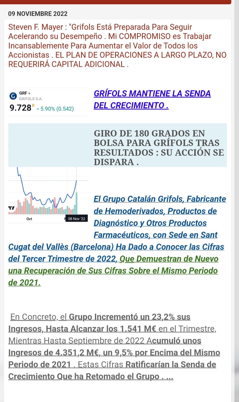 PHARMA JONPI . on Twitter: "Steven F. Mayer : "#Grifols Está Preparada Para Seguir Acelerando su ...