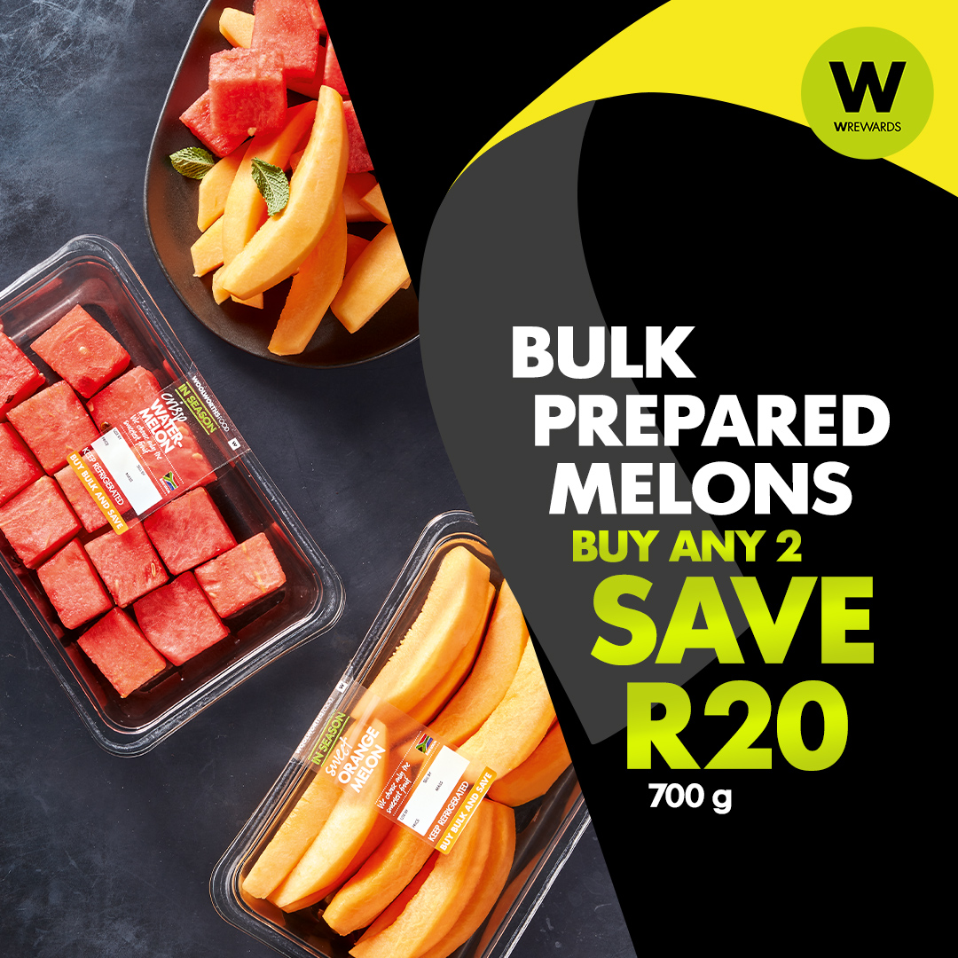 Woolworths SA on Twitter: "☀️ Save on slices of summer ☀️ Buy any 2 bulk prepped melon packs and ...