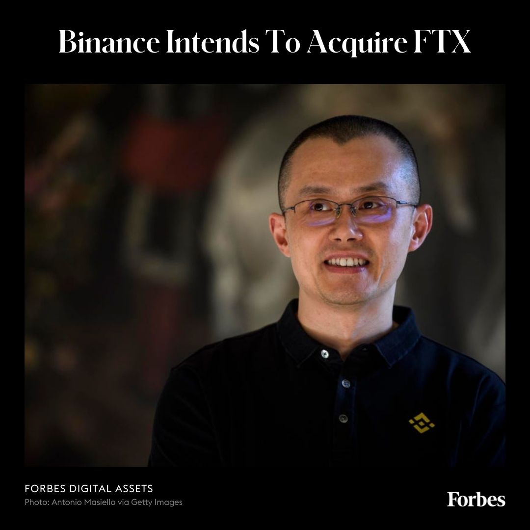 Cryptocurrency exchange Binance may soon acquire rival FTX, Binance CEO Changpeng Zhao tweeted ...