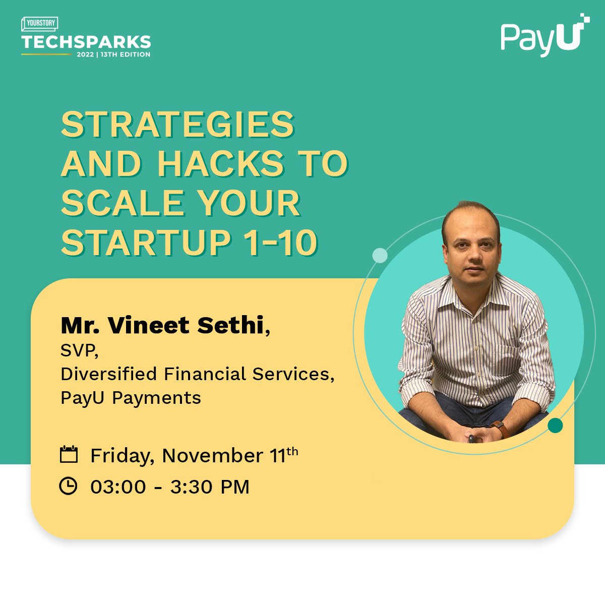 PayU India on Twitter: "Clear your calendars for our #Techsparks2022 panel! We bring to you Mr ...