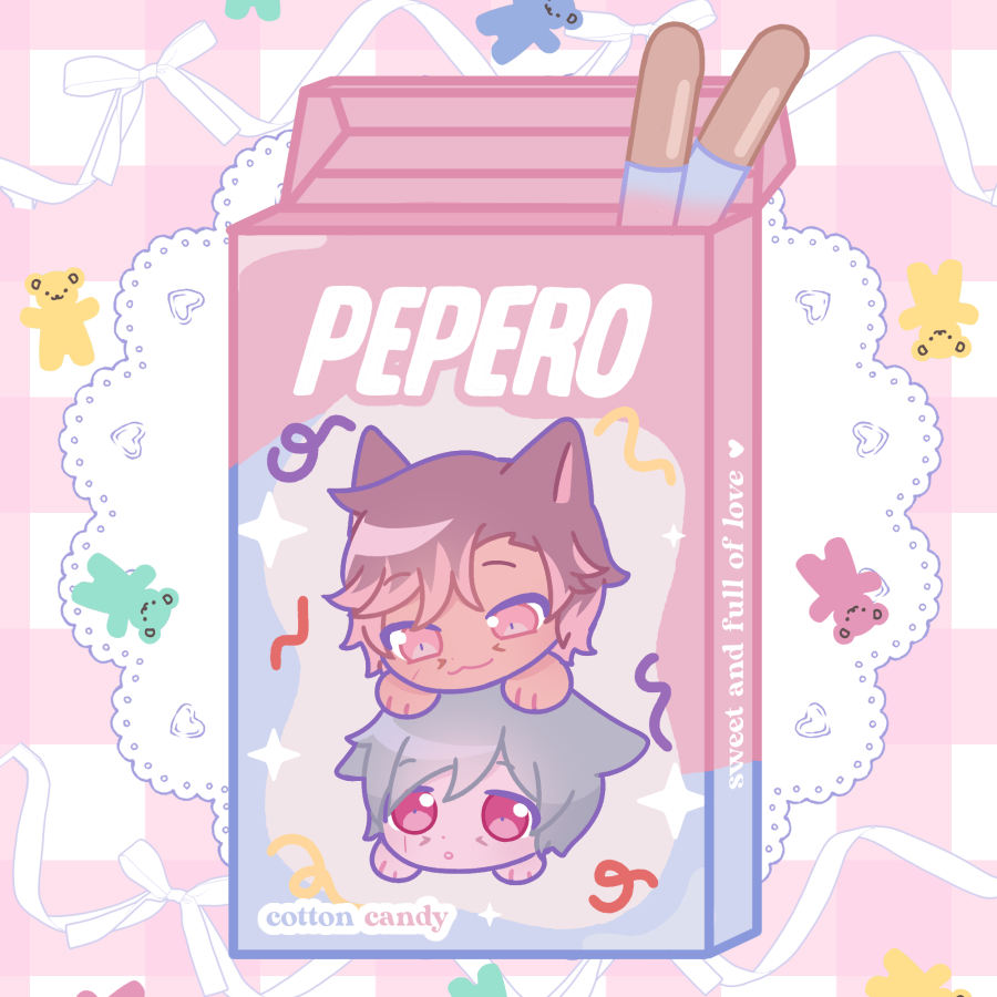 「🍬 cotton candy pepero 」𝙖𝙧𝙞𝙨𝙖 🐱🍒 merch po openの漫画
