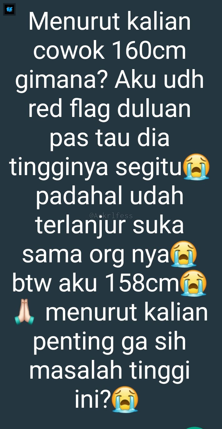 Askrlfess on Twitter: "[Askrl] pure minta pendapat aja ya ges, no salty thank you 🙏 https://t.co ...