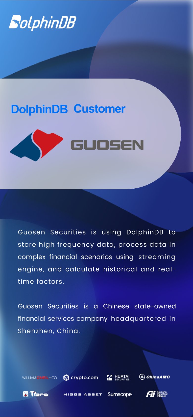 DolphinDB on Twitter: "💳Guosen Securities is using DolphinDB to store high frequency data ...