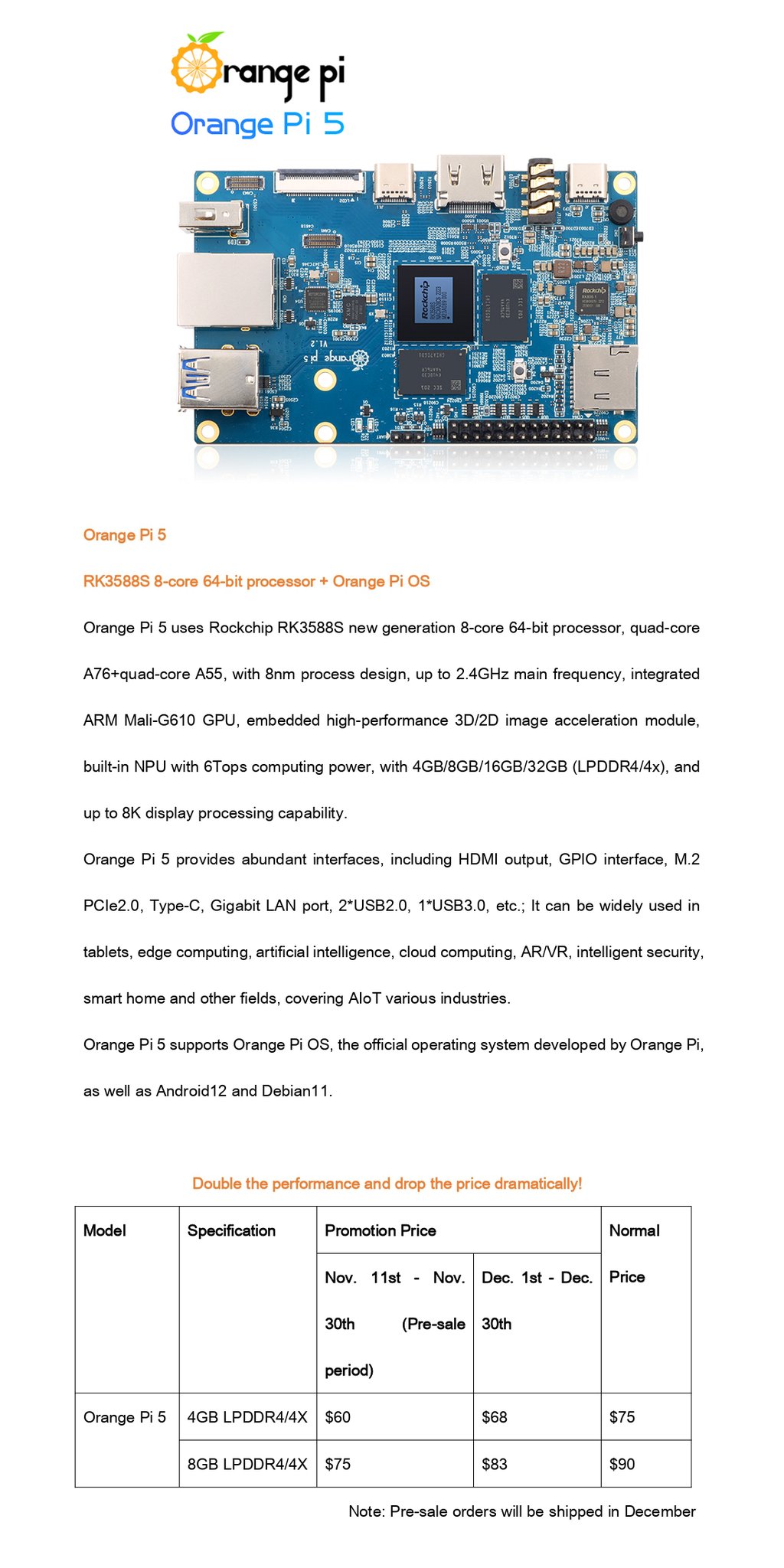 OrangePi on Twitter: "Dear all, #Orangepi5 will be ready very soon ...