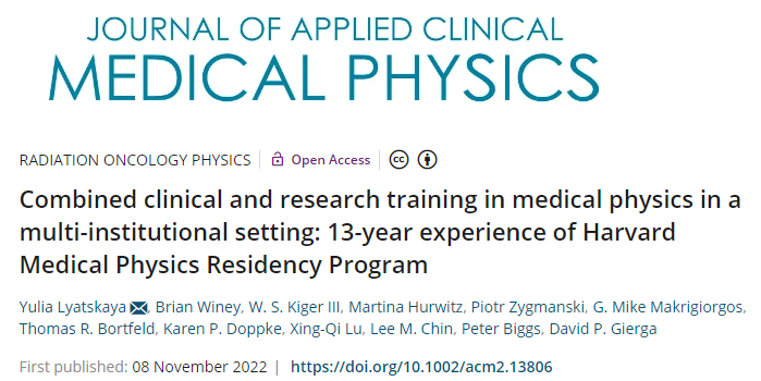 Harvard Medical Physics Residency Program