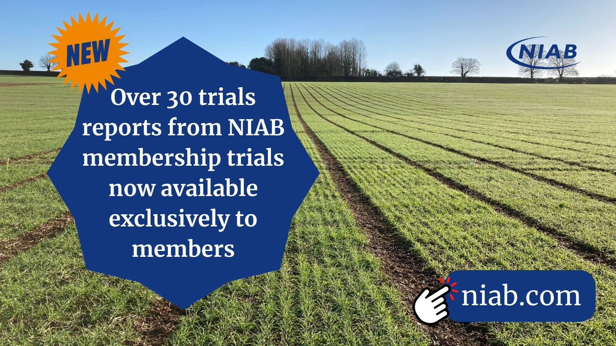 NIAB on Twitter: "Over 3️⃣0️⃣ trials reports from #NIAB membership trials are now available ...