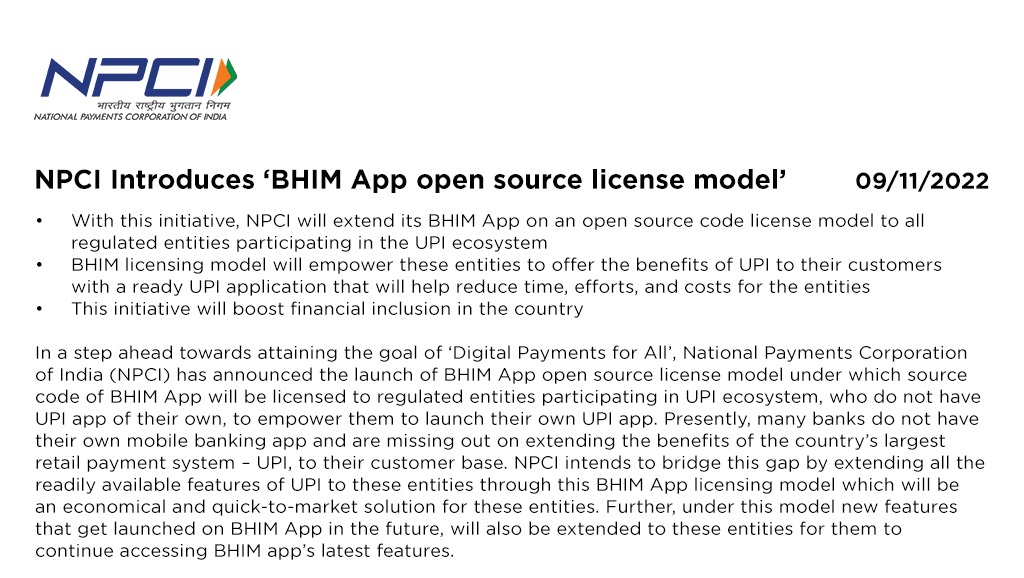 NPCI on Twitter: "We are proud to introduce the cost-effective and quick-to-market solution in ...