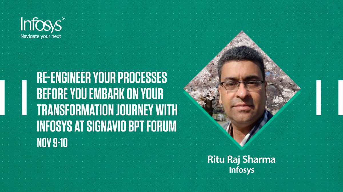 InfosysEvents on Twitter: "Join us at SAP Signavio BPT Forum to hear from Ritu Raj Sharma ...