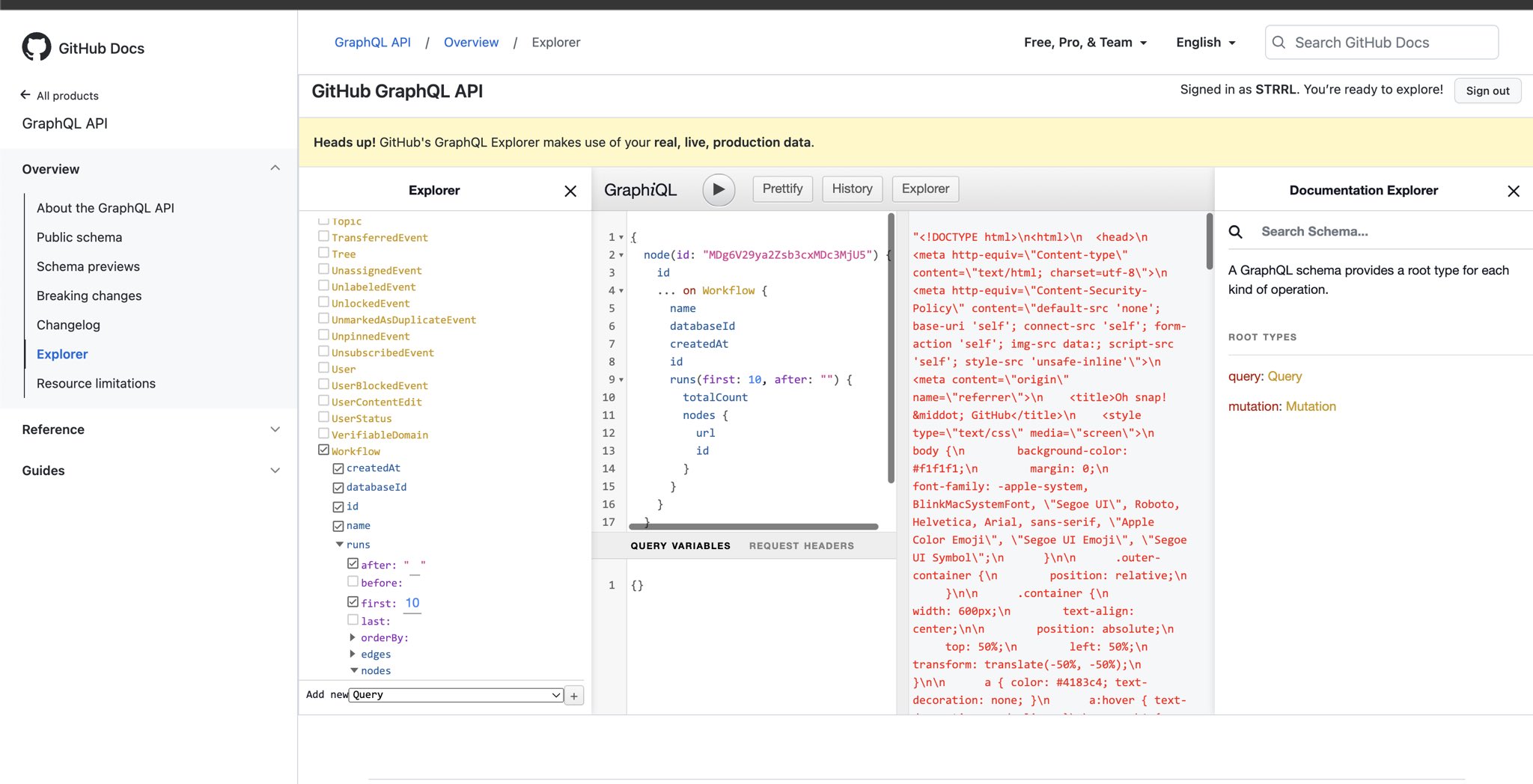 Strrl On Twitter 试了下 Github 的 Graqhql Api 直接没查出来报错了 U5ba0uure6 Twitter 