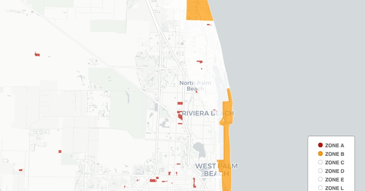 Searchable map: Palm Beach County evacuation zones and shelters for ...