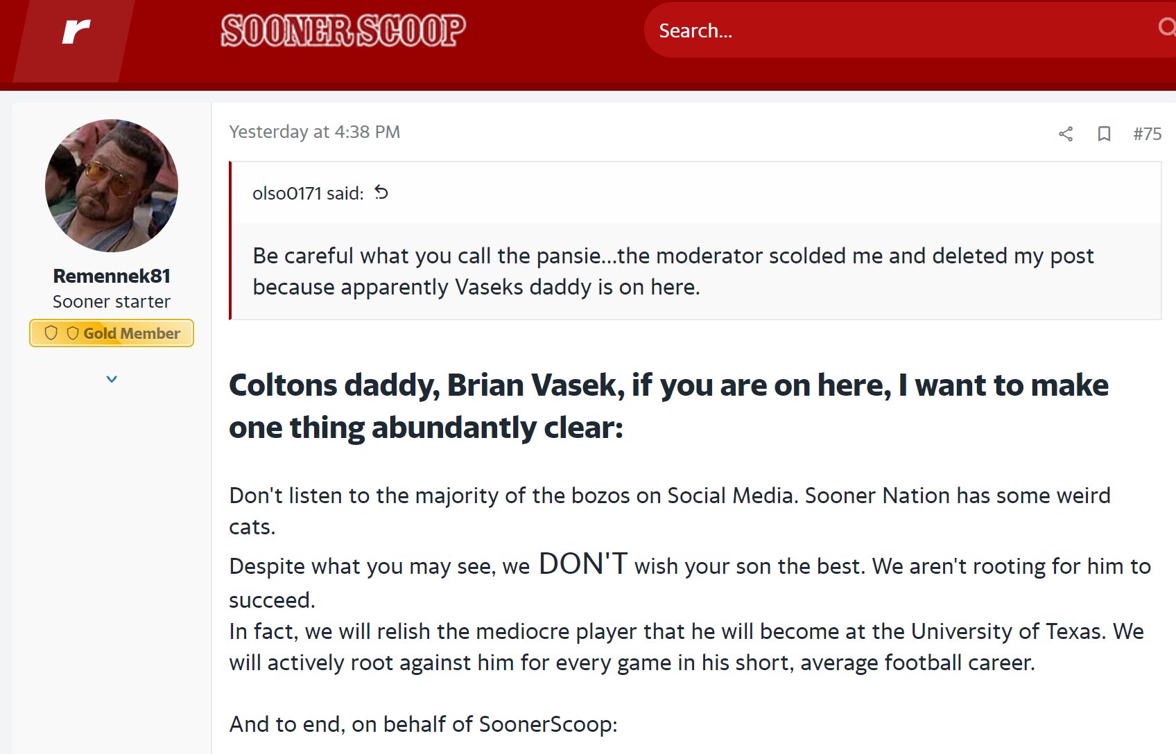 Message Board Geniuses on Twitter: "#Oklahoma lost a recruit to #Texas yesterday. https://t.co ...