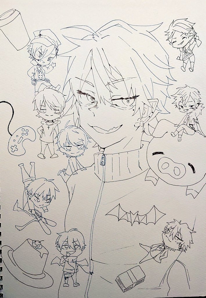 「2019/アナログ2020/GIF制作2021/アナログ色紙2022/デジタル厚」|9ziR_🐳のイラスト