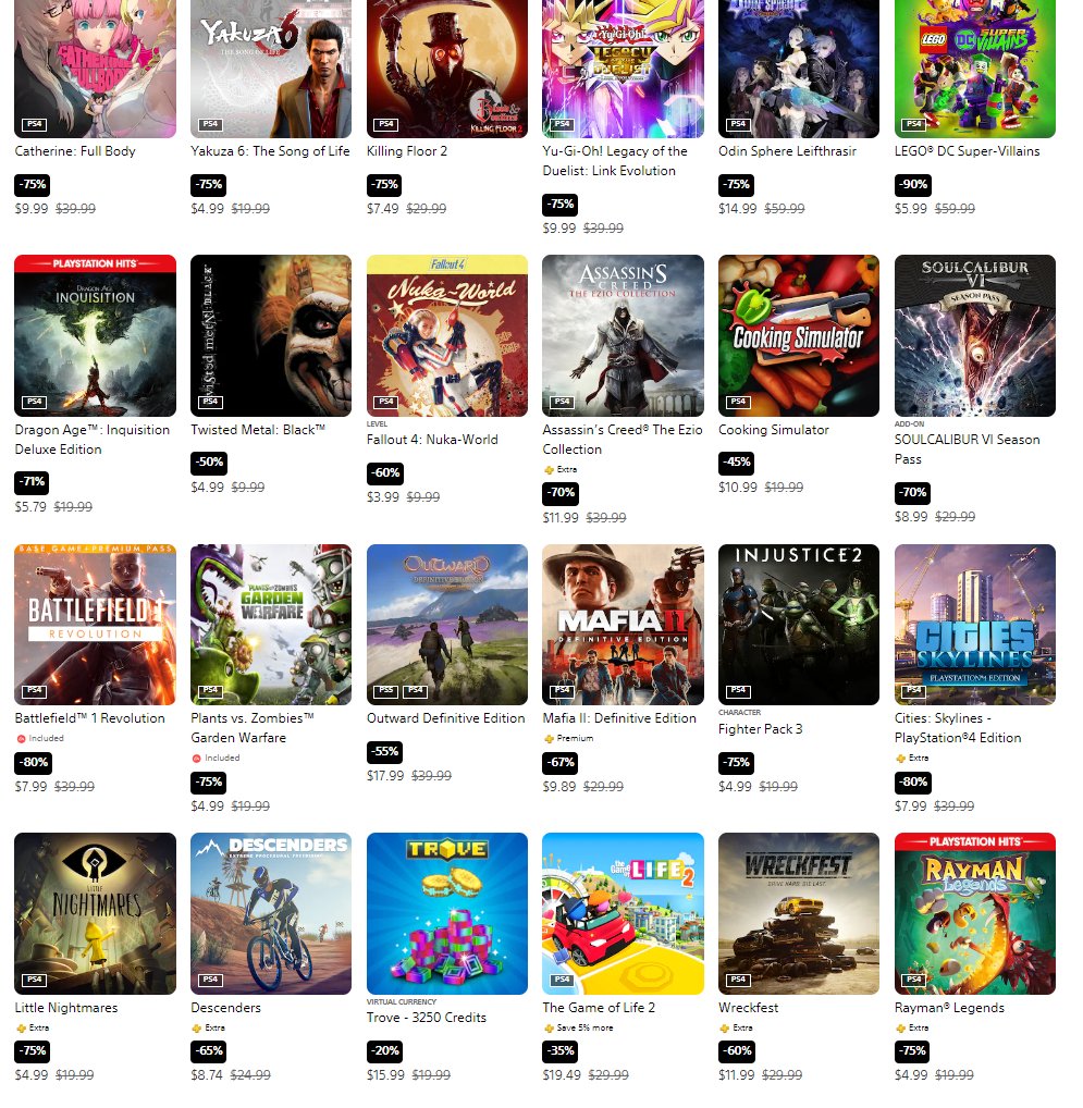 some nice friends you got there, davis on Twitter: "RT @Wario64: Games under $20 sale on US PSN ...