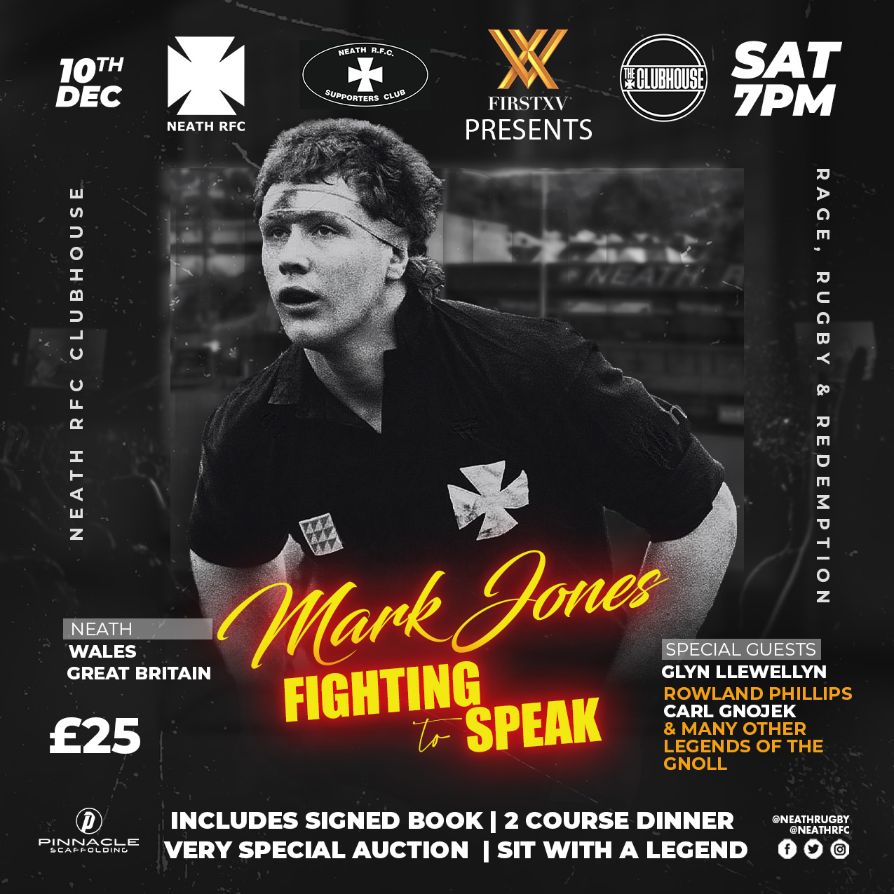 Neath RFC on Twitter: "Mark jones - Fighting to Speak. ‘Rugby, Rage and Redemption. We are very ...