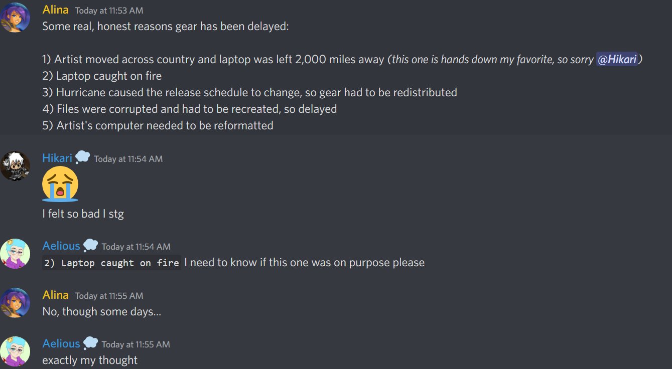 Alina on Twitter: "An exchange from the Artix team server: https://t.co/VxYrsFqgUo" / Twitter