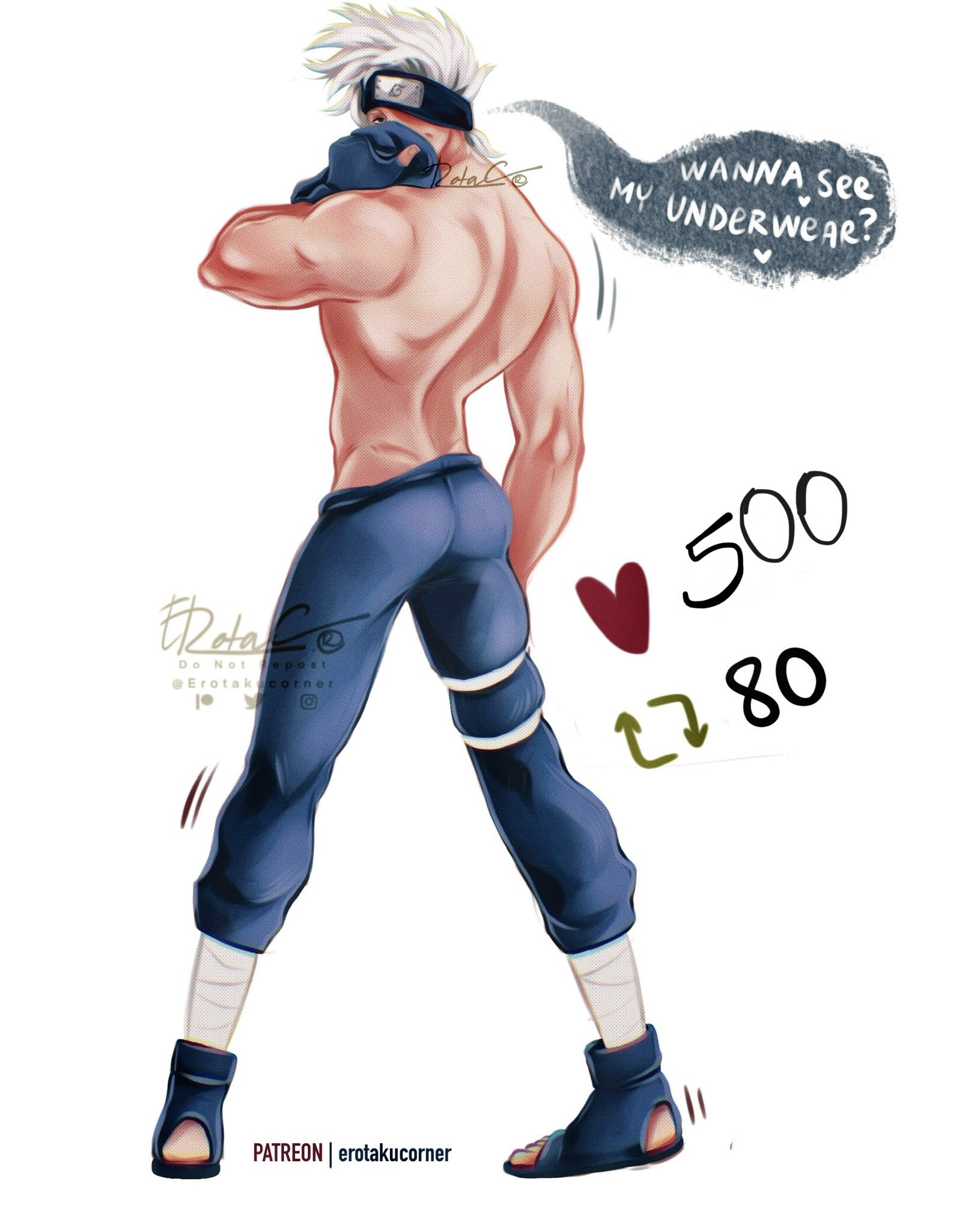 eRotaC🔞| on Patre•n on Twitter: "What kind of underwear does he use? 👀 #Kakashi #kakashihatake ...