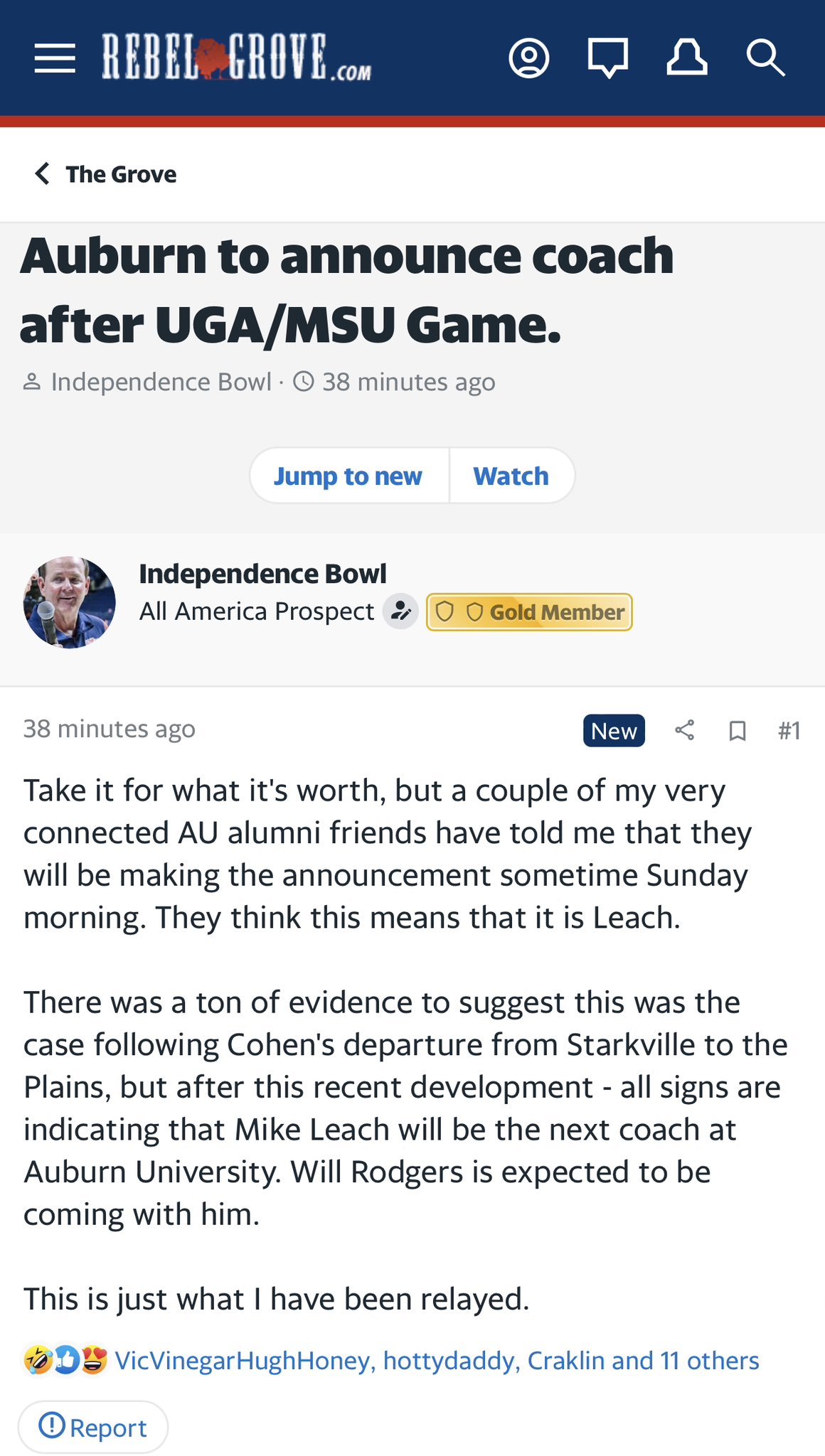 Message Board Geniuses on Twitter: "Very connected sources at #Auburn have advised MBG that the ...