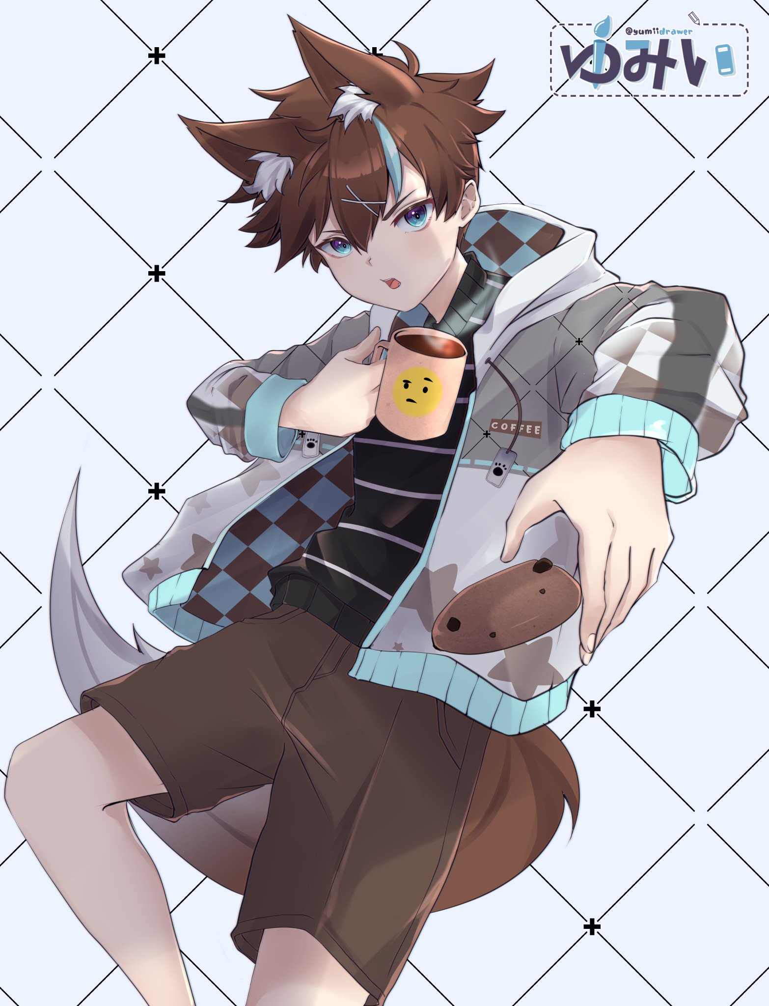 Yom(よむ) ☕ VTUBER COMMISSIONS OPEN on Twitter: "Woof woof!! @KohiroLatte art done!! DM me for ...