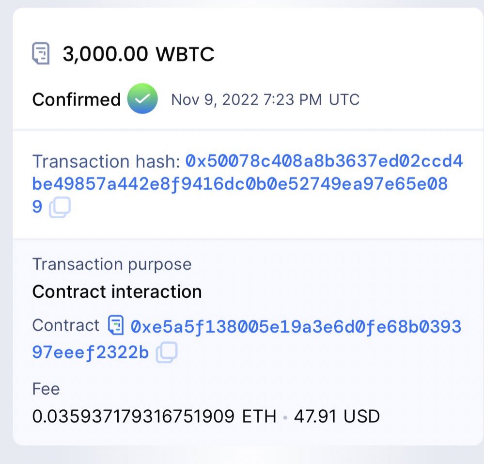 BMKJ on Twitter: "RT @Quantaraum: FTX US and Alameda Research sending over 3'000 BTC (50m) to ...