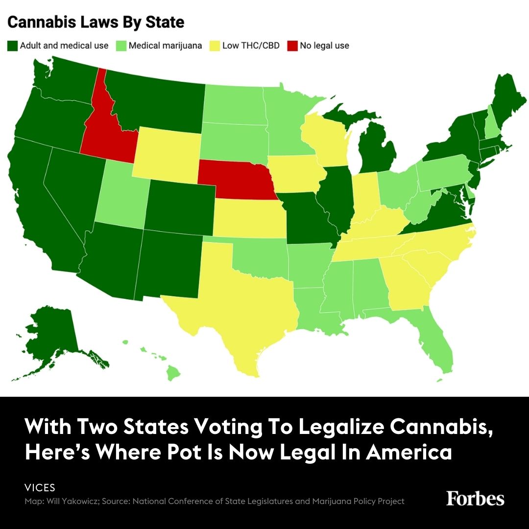 Legal Weed States Map 2022