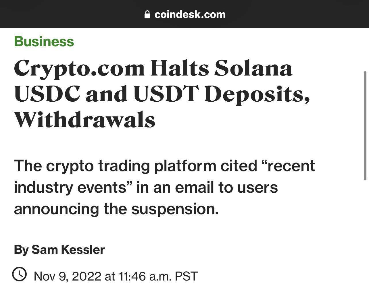 ThuanCapital.eth on Twitter: "crypto . com ngưng nạp / rút USDC and USDT trên Solana https://t ...