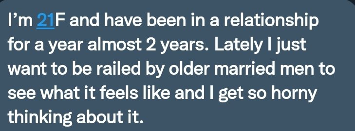Pervconfession On Twitter She Is In A Relationship But Wants Older