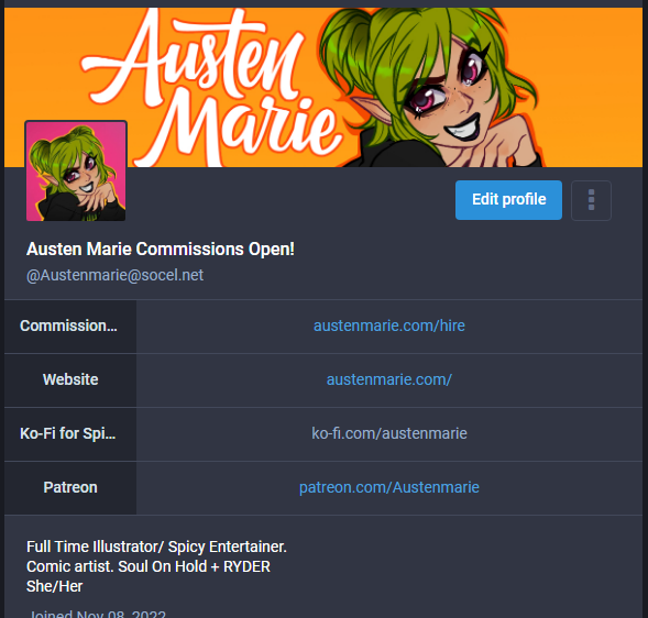 AUSTEN MARIE -(Commissions OPEN) on Twitter: "Idk what instance Im gonna settle on but for now I ...